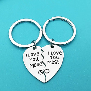 Nekoki Couples Keychain Gifts for Boyfriend Girlfriend Husband Wife I Love You Keychain Set Valentine's Day Gifts Christmas Birthday Anniversary Keychain Gifts for Couple