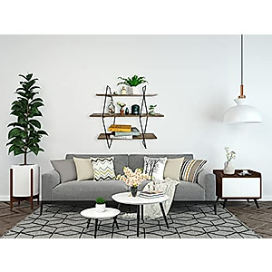 Cocoyard 3 Tier Wall Shelf – Industrial Wall Mounted Rustic Wood Shelf for Living Room, Kitchen Bar Shelving – Wall Display – Retro Storage Rack for Organization and Farmhouse Décor (31.5inch)