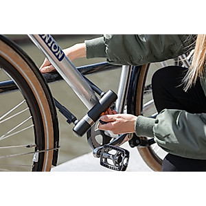 AXA Unisex's Bike D-Lock with Security Cable High, Black, One Size