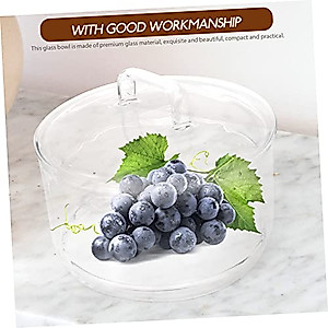 FUOYLOO soup bowl breakfast bowls glass fruit bowl round baking dish meal prep bowl casserole dish glass bowls with lids glass pots mixing bowl High borosilicate glass household small bowl