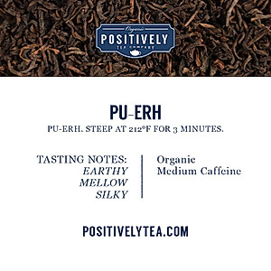 Organic Positively Tea Company, Pu-Erh Tea, Loose Leaf, 16 Ounce