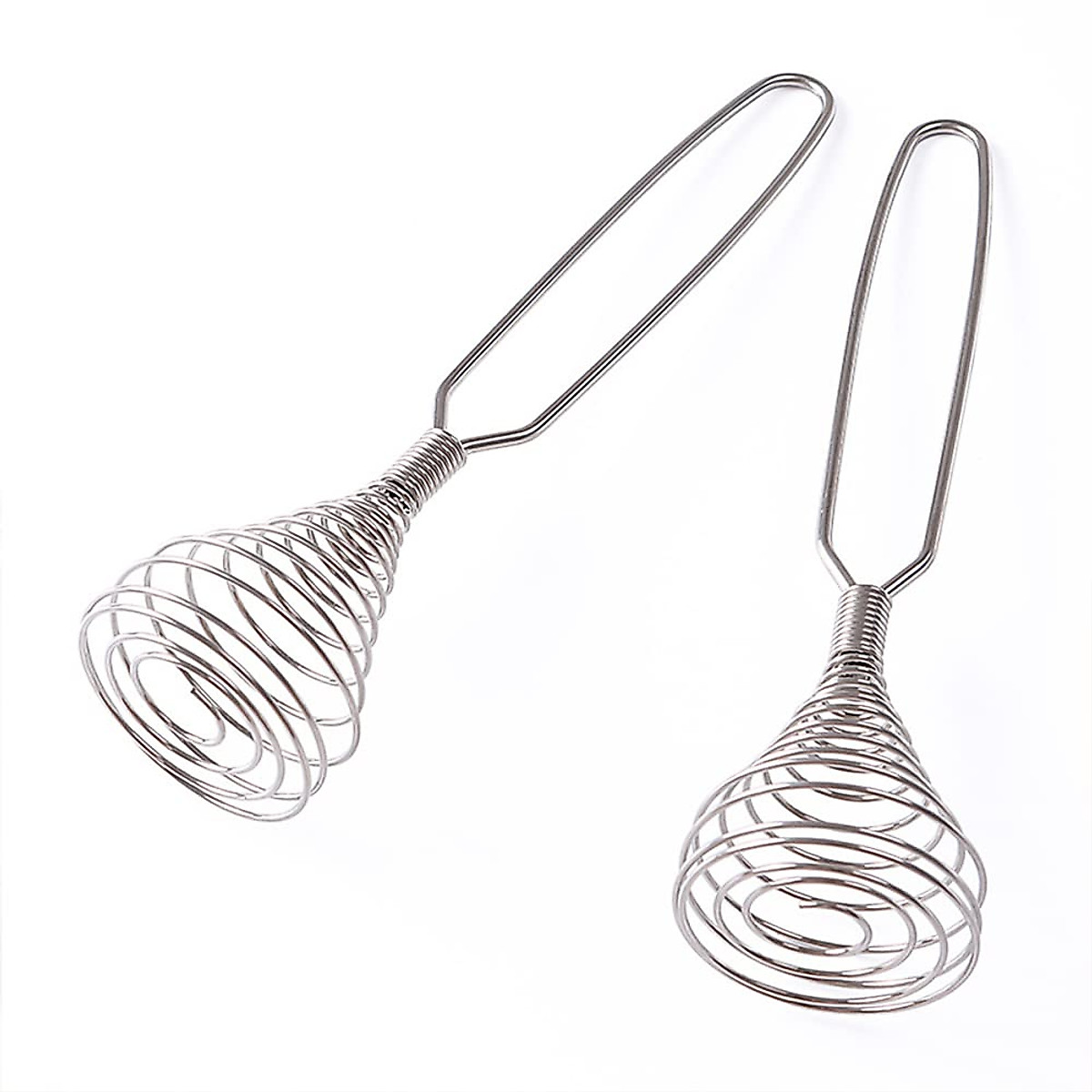 Coil Whisk Eggs, 8 Inch Egg Beater, Stainless Steel Wire Whisk, Egg Whisker with Rotating Spring, Flexible Egg Beater, Hand Eggbeater for Cooking Whipping Mixing Blender Kitchen Cream Egg