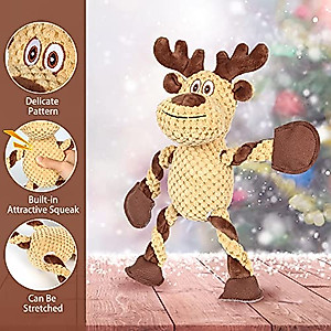 BUYPOW 5pack Dog Toys for Large Dog - Squeaky Medium & Small Dog Toys (Elk)