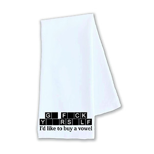 Kitchen dish towel I'd like to buy a vowel animal pet funny cute Kitchen Decor drying cloth…100% COTTON