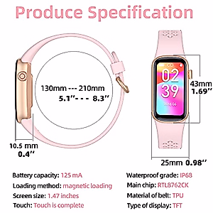 Mgaolo Fitness Tracker, Smart Watch with HR Sleep Blood Oxygen Monitor,Waterproof Activity Tracker Watch for Men Women,Step Calorie Counter Pedometer for Fitbit Android and iPhone (Black)