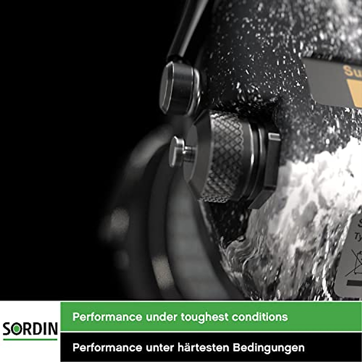 Sordin Supreme Pro-X Ear Defenders for Hunting & Shooting - Active & Electronic - US Headband & Gel Kits - Black Headband, Green Cups