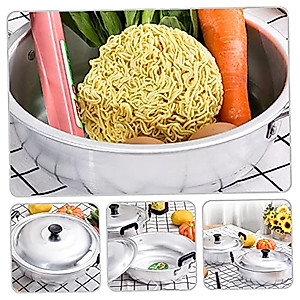 GANAZONO Instant Noodle Pots Cooking Pot Mini Pan Mini Saucepan 3pcs Small Aluminum Pan Ramen Pot Soup Pot Plastic Mini Korean Noodle Pot Korean Ramen Pot Biryani Cooking Pot