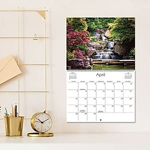 2024 Garden Path Wall Calendar, 12-Inch x 9-Inch Size Closed, 18-Inch Size Open, Large Bookstore-Quality, Spiral-Bound Hanging Monthly Wall Calendars for Kitchen & Office, by Current
