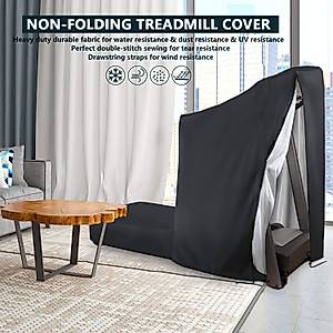 POMER Treadmill Cover, 81x37x67inch Dustproof Oxford Fabric with Zipper Running Machine Protective Cover for Non-Folding Home Treadmill