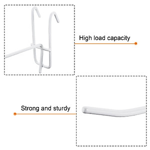 MECCANIXITY Grid Wall Display Hooks Store Garage Storage Wall Organizers 4 Inch White, Pack of 10