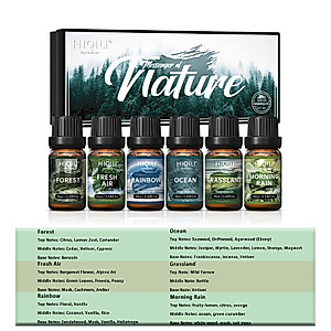 HIQILI Spice Fragrance Oil, Scented Oil 6x10ml for Candle Making Soap Slime, Fall Essential Oils for Diffuser Home, Cinnamon Pumpkin Vanilla Apple Cider Harvest Spice Fall Leaf, Christmas