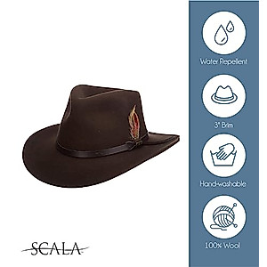 Scala Classico Men's Crushable Felt Outback, Pine, X-Large