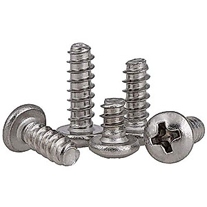 M5x12 mm -5PCS Pan Head Flat Tail Phillips Self Tapping Screws 304 A2 Stainless Steel (M5*12 mm -5PCS)