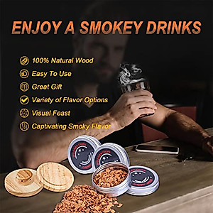 Cocktail Smoker Kit with Foghat-Old Fashioned Chimney Drink Smoker for Cocktails,Whiskey,Wine, BBQ ,Hand Crafted Premium Bartender Kit,Gift for Whiskey Lovers,Boyfriend,Husband, Dad,Men