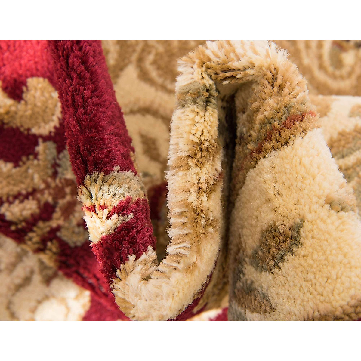 Unique Loom Versailles Collection Area Rug - Charles (5' 3" x 8' Rectangle Red/Cream)