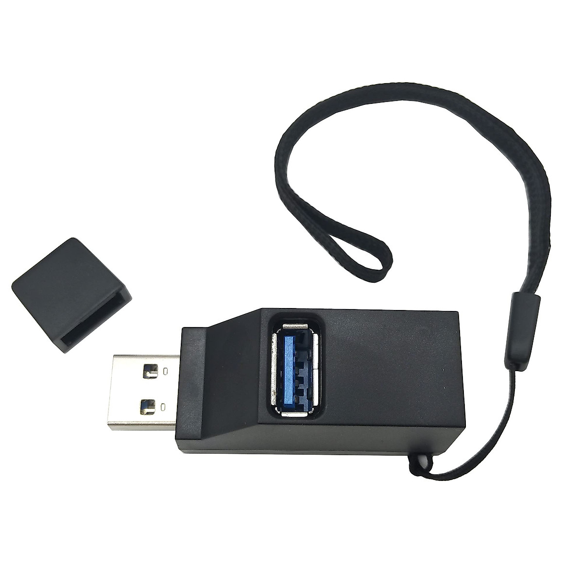 3-Port USB 3.0 Hub, Traovien USB 3.0/2.0 Data Hub Splitter Portable for PC, Laptop(Black,1pcs)
