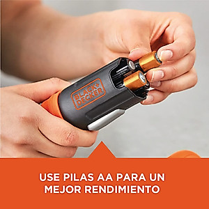 BLACK+DECKER Cordless Screwdriver, Alkaline (BCF601AA), 6 x 1 x 8 inches