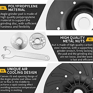 Angle Grinder Backing Pad, 4.5" x 5/8"-11 2PCS Angle Grinder Ribbed Backing Pad Resin Fiber Disc for Grinding Polishing Sanding Woodworking, 4-1/2" x 5/8"-11