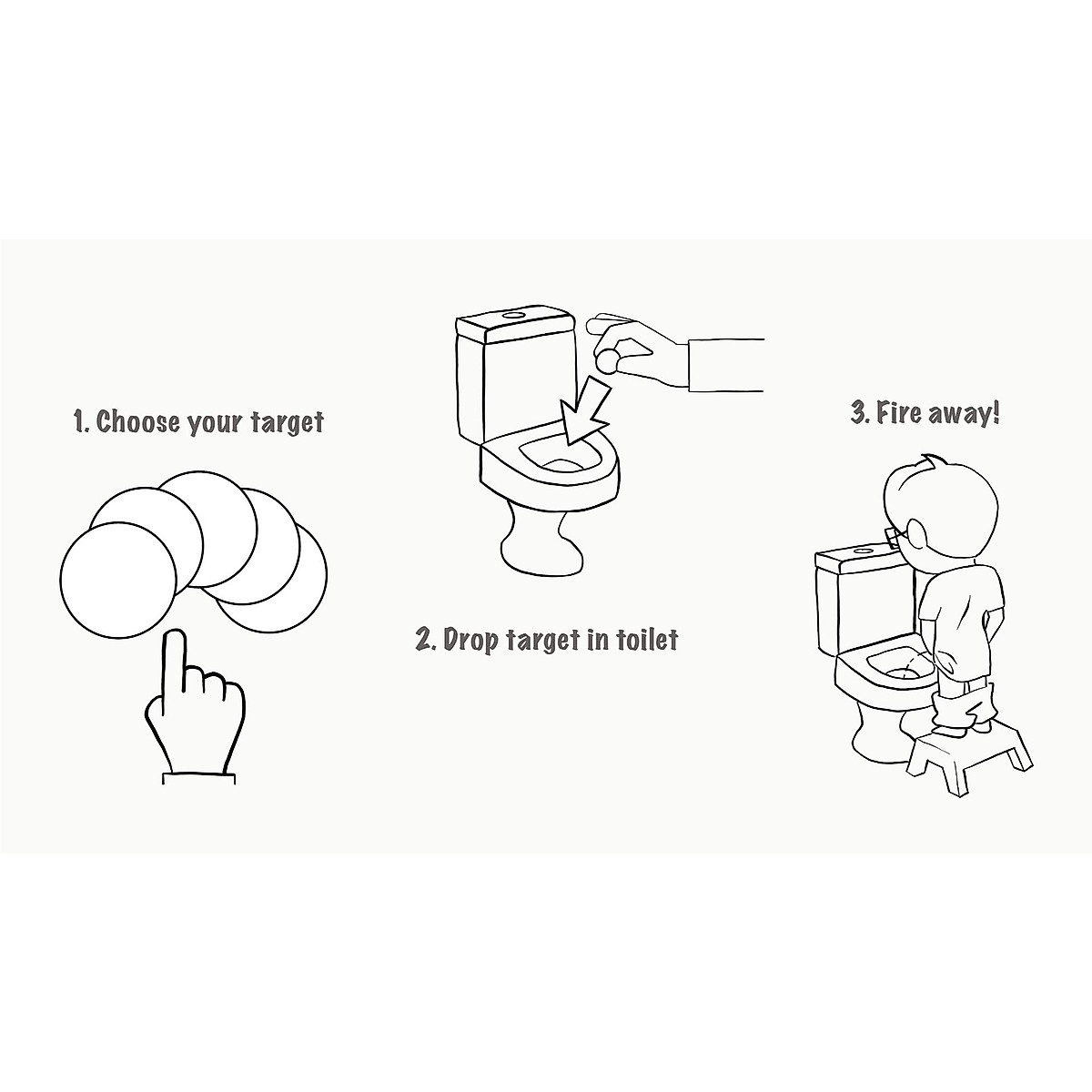 Corner Canyon Products 75 Count Dinosaur Toilet Targets, 2x2 Inch Paper, Green, Indoor Use, Flushable, Biodegradable, Sewage Safe, Potty Training Targets for Boys