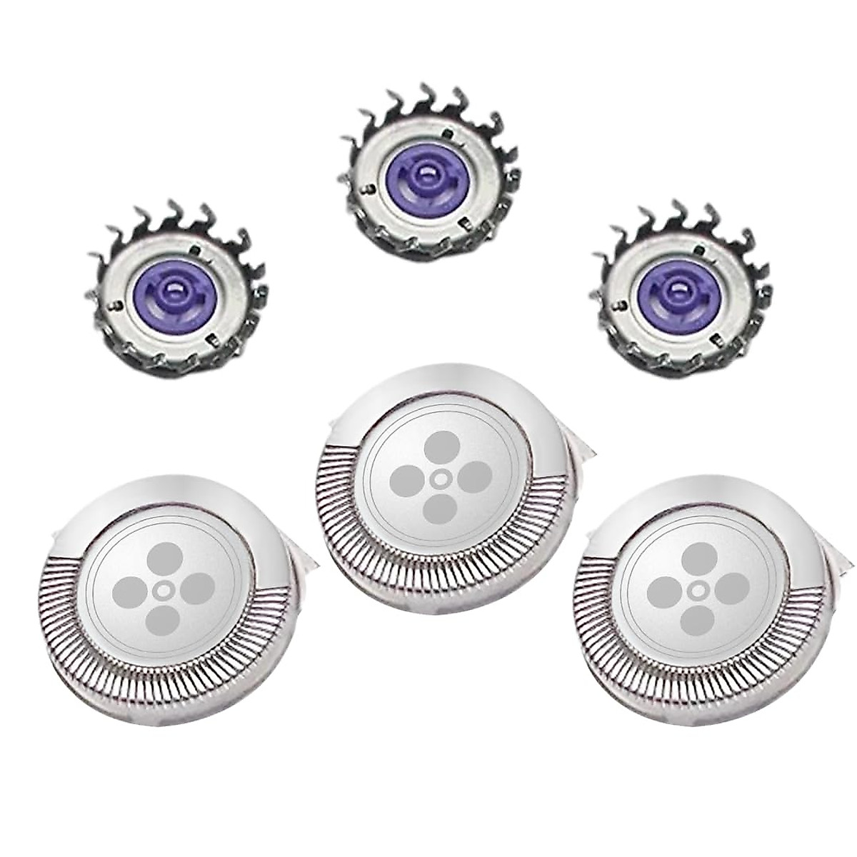 Generic Replacement Heads fit Norelco Philips HQ6 Quadra Action Shavers