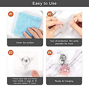 SAVITA 14pcs Adhesive Wall Screws Hanging Nails, No-Trace Sticker Free Screw, Wall Mount Hanging Nails Adhesive Wall Mount Screw for Kitchen Bathroom Wall Hanging（0.51inch）