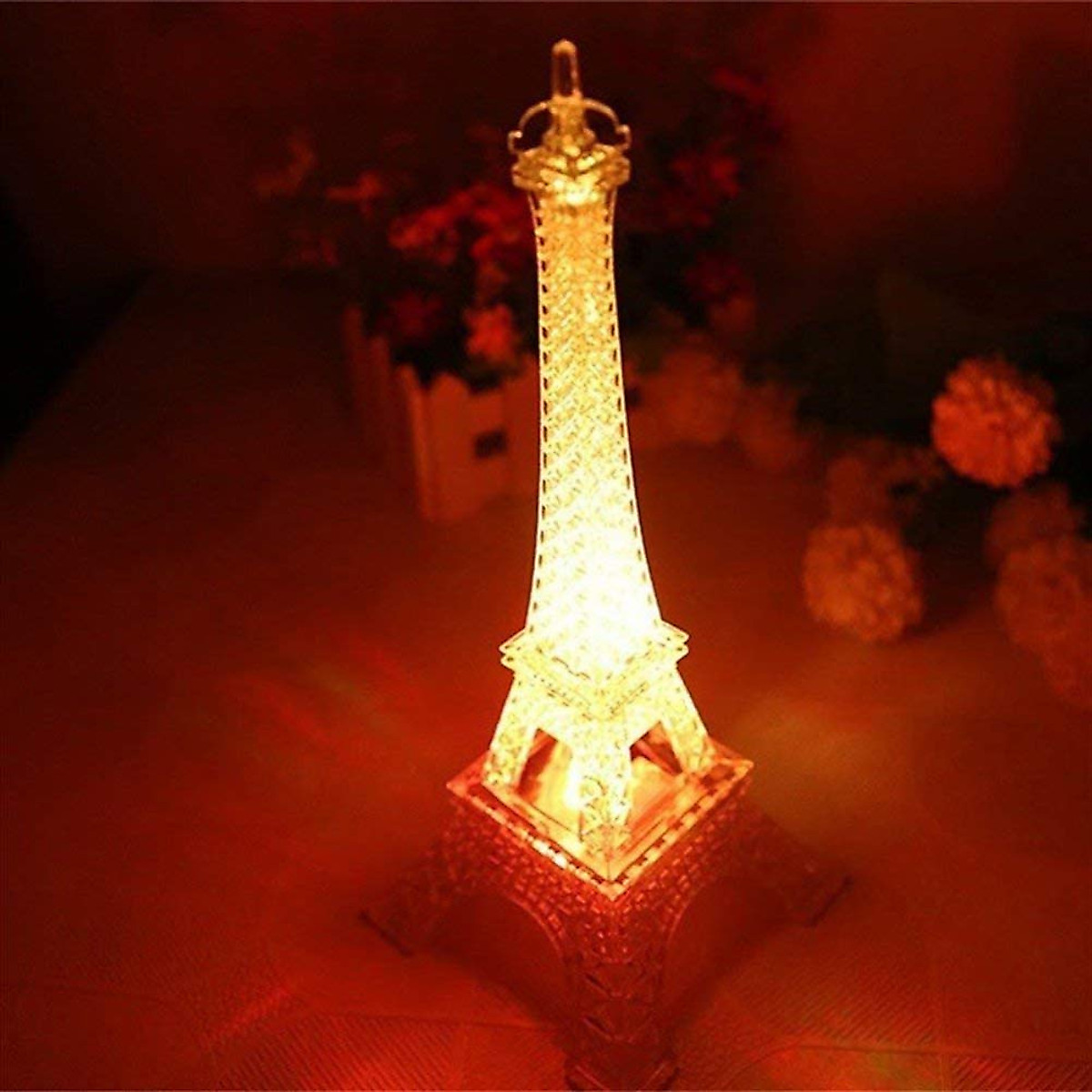 NUOBESTY 2pcs Eiffel Tower Night Lights LED Table Lamps RGB Color Changing Lamps Eiffel Tower Ornaments for Living Room Bedroom Nursery Room 136cm