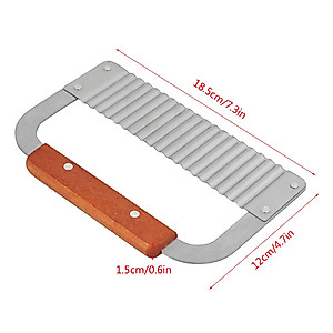 Soap Cutter, Hardwood Handle Wavy Slicer Cutter Vegetable Soap Molds Crinkle Slicer Cutter Cutting Tool for Kitchen