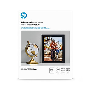 HP Advanced Photo Paper, Glossy, 8.5x11 in, 50 sheets (Q7853A)