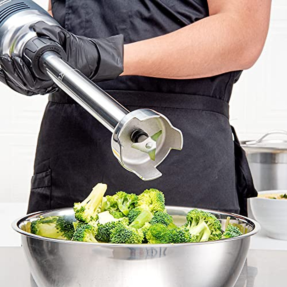 Restaurantware Hi Tek Stainless Steel Blending Shaft - Fits Variable Speed Immersion Blender - 14" - 1 count box, Silver