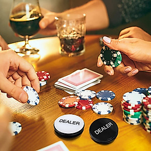 GSE Games & Sports Expert 3" Professional Dealer Button, Casino Grade Acrylic Poker Button for Gambling Card Games, Texas Hold'em, Poker Nights, Tournaments