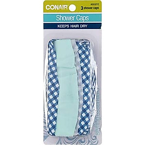 Conair 55327z Shower Cap Assorted Pastel Colors 3 Count