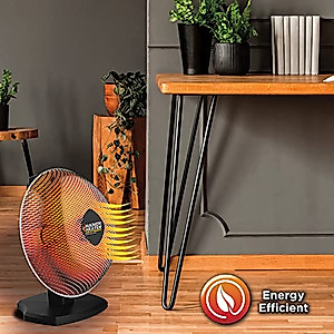 Ontel Handy Heater Heatwave Parabolic Space Heater with Ceramic Heating Technology