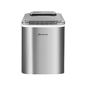 Panana Smart Countertop Ice Makers,Automatic Clean,Portable Ice Maker 9 Cubes Ready in 7-10min,26lbs/24H,for Home Kitchen Party Camping,Silver
