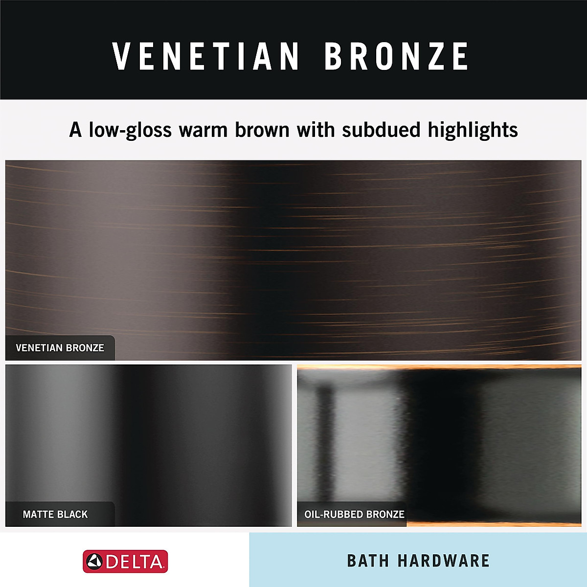 Delta Faucet 76435-RB Ashlyn Double Towel Hook, SpotShield Venetian Bronze