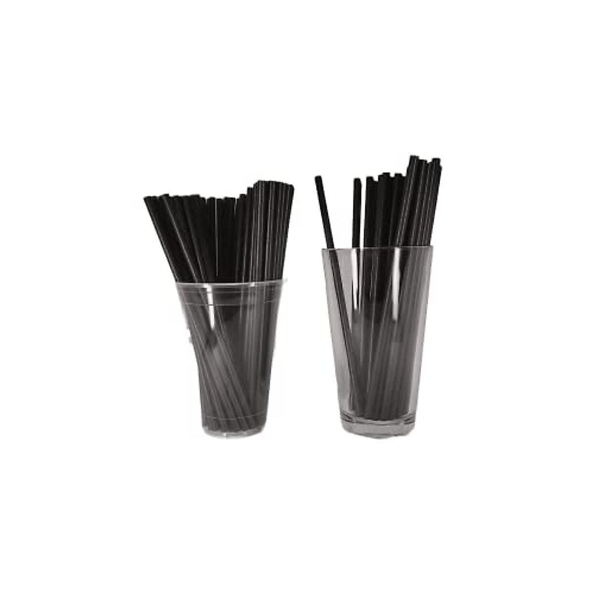 Black Paper Straws, 250Count, 7.75X0.24 inch, Strong and Durable Paper Straws for Drinks, Disposable Drinking Straws Bulk