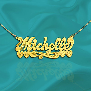 24K Gold Plated Sterling Silver Name Handcrafted Designer Personalized Custom name necklace with Name of Your Choice - Made in USA