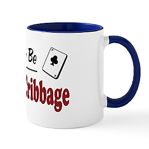 CafePress Rather Be Playing Cribbage Mug Ceramic Coffee Mug, Tea Cup 11 oz