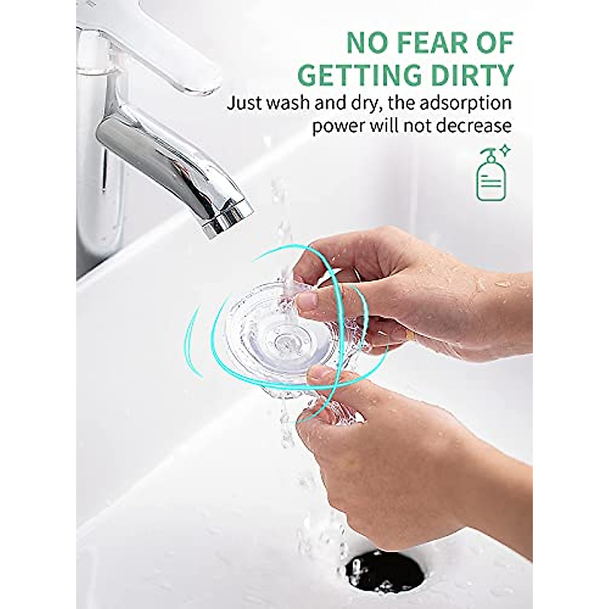 ZBYOMI Suction Cup Hooks, Reusable Vacuum Suction Cup Hooks, Punch-Avoided Suction Hooks- Powerful Waterproof Shower Hooks for Bathroom，Kitchen，Glass Door use