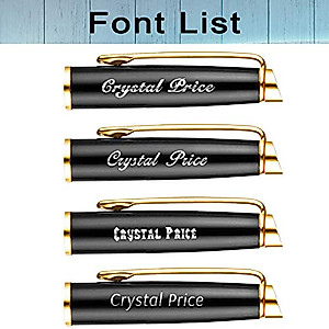 Personalized Pens Engraved,Custom Ballpoint Pen for Men Woman, Personalized Gift for Graduation, Anniversary (Black & Gold)