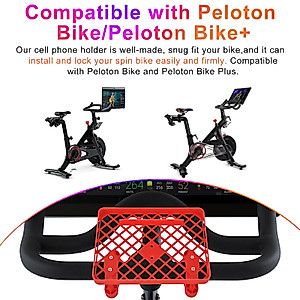 Ehaijia Cell Phone Holder, Balanced Cell Phone Holder with a Screwdriver, Secure and Durable Holder for Smartphones, Compatible with Peloton Bike/Bike+, Easy to install&Multi-functional