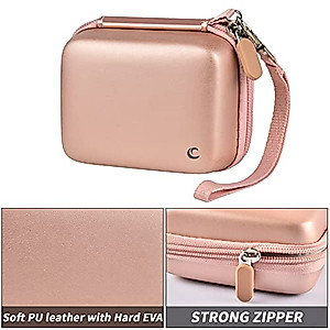 Carrying & Protective Case for Digital Camera, AbergBest 21 Mega Pixels 2.7" LCD Rechargeable HD/Kodak Pixpro/Canon PowerShot ELPH 180/190 / Sony DSCW800 / DSCW830 Cameras for Travel - Rose Gold