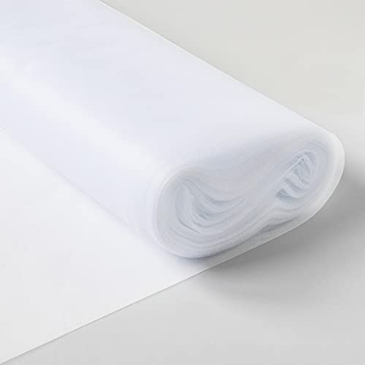 54” Fabric Tulle Bolt for Wedding Party Decoration Bridal Shower - Tutu Roll, Netting Spool Ribbon Wrapping, White, 40 YDS
