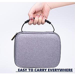 Phomemo Case 2023 Upgrade Version M110 M200 M221 Label Printer,M220 Thermal Label Maker, P3200 D1600 M04S Sticker Photo Printer Storage Holder Tape Paper Roll&USB Cable(Box Only)-Gray