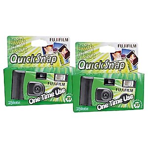 Fujifilm Superia Xtra 400 VV Type 27 Exp QuickSnap Disposable Camera x2 Pack