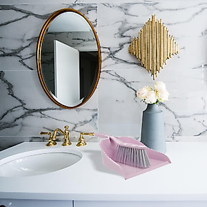 NOLITOY Small Broom and Dustpan Set, Mini Dust Pan and Brush Set, Handheld Dust Pan with Cleaning Brush Combo for Home, Table, Countertop, Sofa