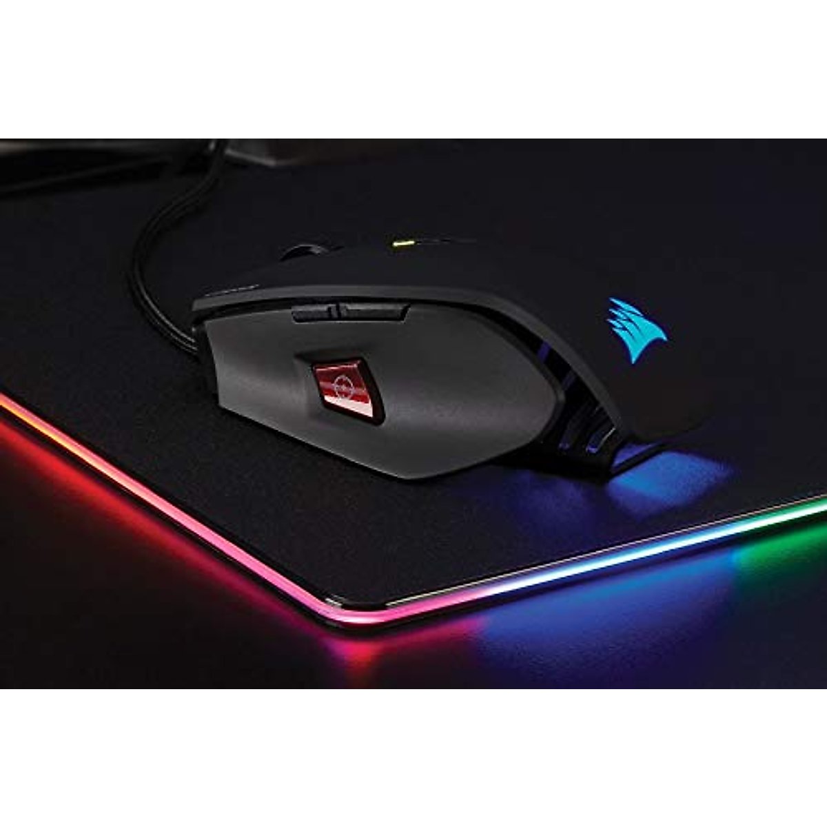 Corsair M65 PRO RGB Optical FPS Gaming Mouse (12000 DPI Optical Sensor, Adjustable Weights, 8 Programmable Buttons, 3-Zone RGB Multi-Colour Backlighting, Xbox One Compatible) - Black