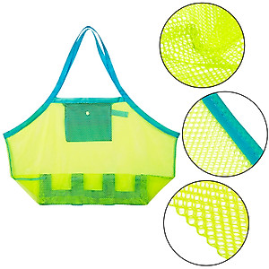 meekoo 8 Pieces Candy Bags Mesh Beach Bags Snacks Bags Seashell Bags for Kids Goodies Gift Wrapping Birthday Wedding Halloween Christmas Storage Fruit Vegetable Or Toys (S, Multicolor)