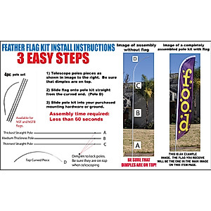 Smoke Shop Business Advertising Sign. E-Cigarettes E-CIG Vapor Vape Promotional Feather Banner Swooper Flag Sign with Pole Kit and Ground Stake