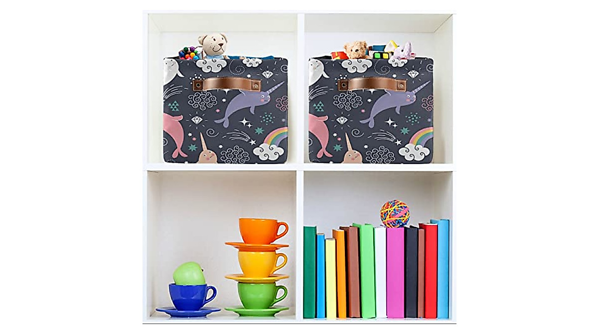 Xigua Narwhal Storage Bin for Toy & Clothes Organization
