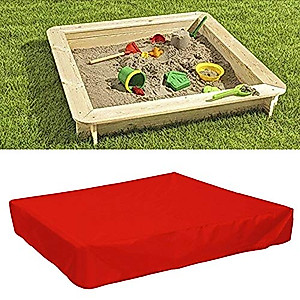 Yencoly Pool Cover, Pool Supplies, Breathable for Garden Backyard(red, 120 * 120 * 20cm)